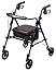Drive Medical Hugo Elite Rollator Walker with Seat, Backrest and Saddle ...