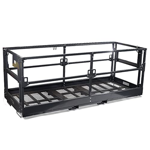 Titan Attachments 4' x 9' 8" Mesh Telehandler Work Platform, Man Safety ...