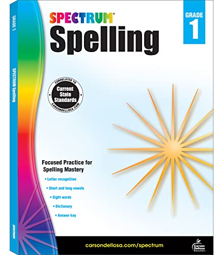 Spectrum 1st Grade Spelling Workbook, Phonics and Handwriting Practice ...