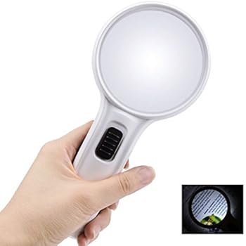 Amazon.com: Number-One 10X LED Lighted Magnifier, Handheld Magnifying ...