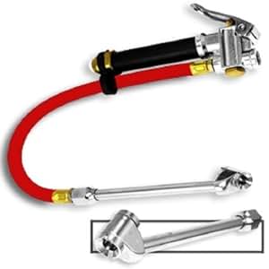 12" Dual Head Commercial Tire Inflator Air Chuck w/ Pressure Gauge Car ...