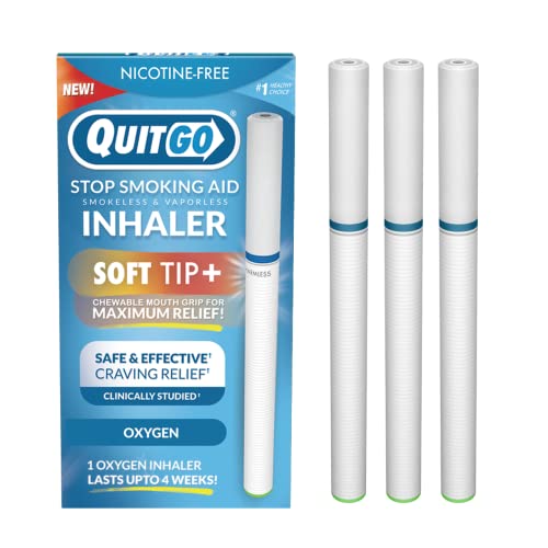 QuitGo Oxygen Inhaler + Soft Tip Chewable Filter to Help Curb Cravings ...