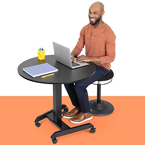 Stand Steady Height Adjustable Round Table & Multifunctional Mobile ...