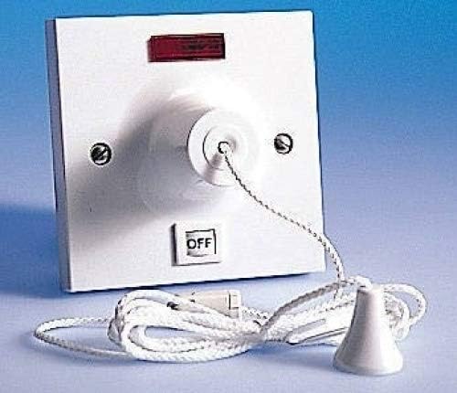 MK 3164 Shower Pull Switch 50amp Double Pole Mechanical off Indicator ...