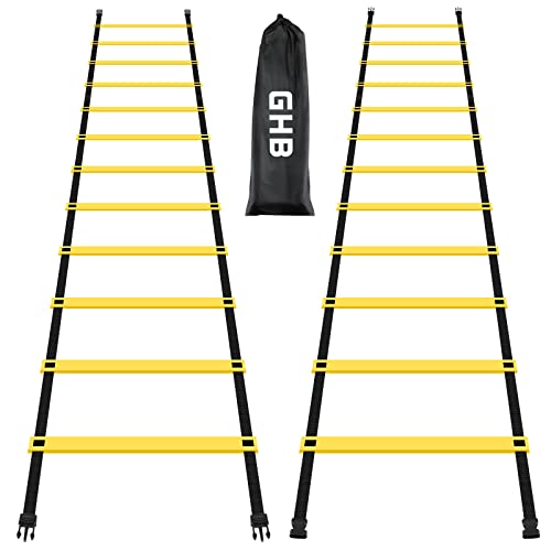 GHB Pro Agility Ladder 2 Pack Agility Training Ladder Speed 12 Rung ...