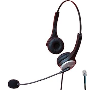 Voistek Call Center Telephone Headset with Noise Canceling Microphone ...