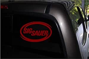 Amazon.com: Sig Sauer Red Oval Vinyl Decal Sticker for Car Truck Van ...