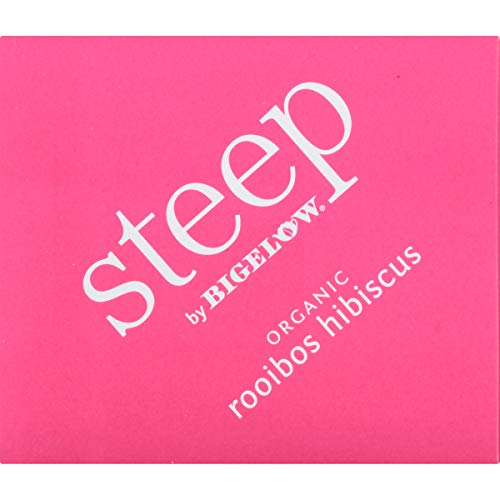 steep by Bigelow Organic Rooibos Hibiscus Herbal Tea, Caffeine Free, 20 ...