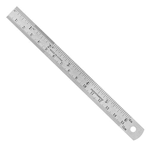 Pacific Arc Stainless Steel Ruler Inch and Metric, with 32nd and 64th ...