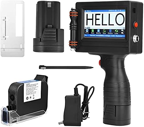 Handheld Inkjet Printer Portable Date Coding Machine with 4.3 Inch LED ...