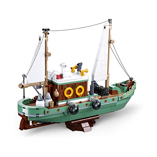 Sluban Building Blocks Toy Fishing Boat Educational Learning ...