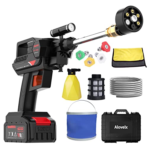 Cordless Pressure Washer, Max 870 PSI Portable Pressure Washer with 6 ...