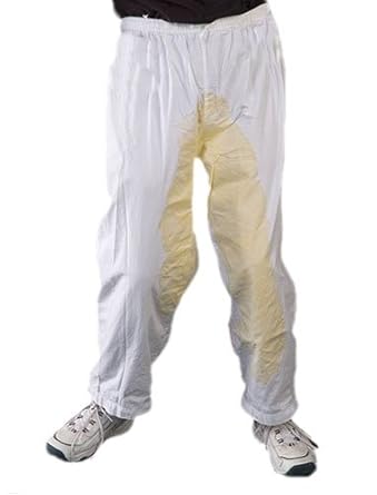 Amazon.com: Zagone Goosh Pants, Gag, White Pants, Stains in Front ...