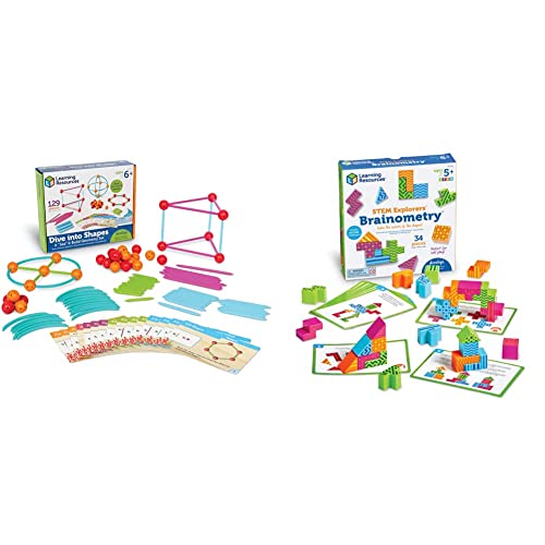 Learning Resources Dive Into Shapes! A Sea & Build Geometry Set, 129 ...