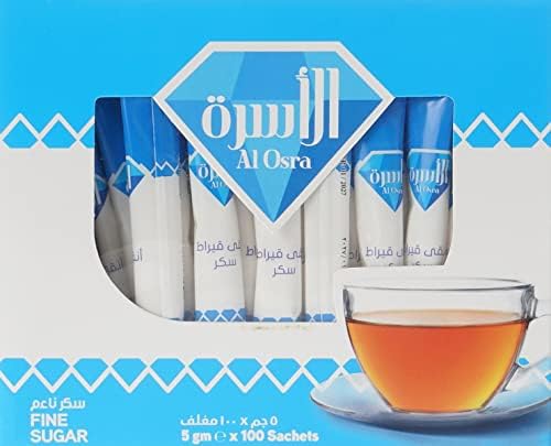 Al Osra Sugar Sachet, 100 Sachets x 5 g price in Saudi Arabia | Amazon ...