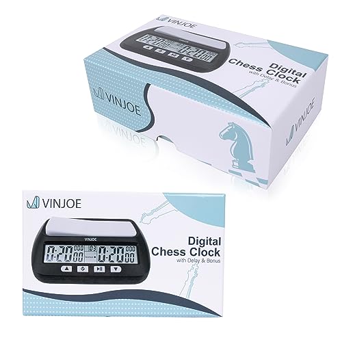 Vinjoe Chess Clock Digital Chess Timer Professional For Board Games Portable Digital Chess Clock