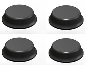 FLEXIBLE BLACK SYNTHETIC RUBBER STICK-ON FEET LARGE WITH STRONG ...