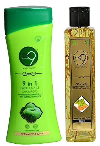 Buy OXI9 GREEN APPLE SHAMPOO 9 in 1 WITH ANTI DANDRUFF ANTI HAIR FALL ...
