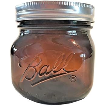 Amazon.com: X-Large Amber Glass Storage Jar with Air-Tight Lid: Beauty