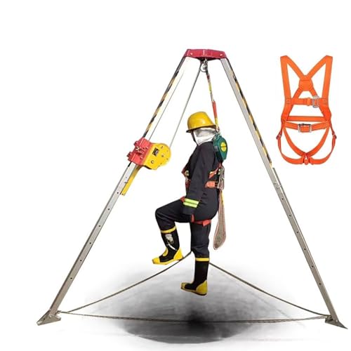 ZWWLXSD-CZ Rescue Tripod, Confined Space Tripod Kit with 1800 Lbs Winch ...