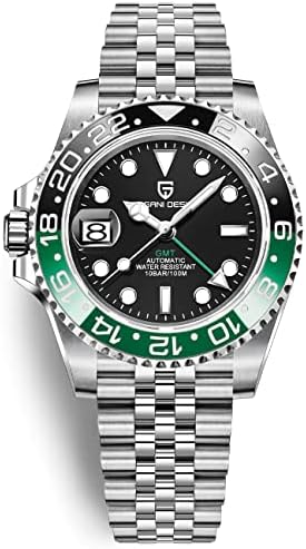 Pagani Design PD-1662 GMT Men's Watch 40MM Automatic Mechanical Movement Analog Date Luminous ...