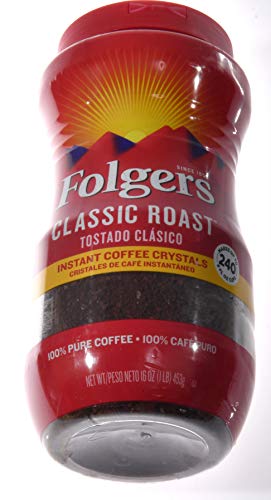 Folgers Classic Roast Instant Coffee Crystals - 16 Oz (Pack of 2) | Pricepulse