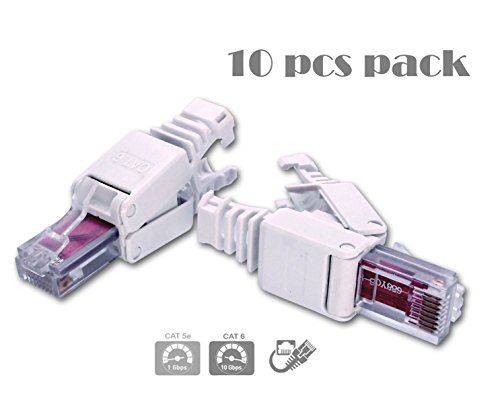 CyberTech RJ45 CAT6 Tool-Less Modular Connectors Plugs | Amazon price ...