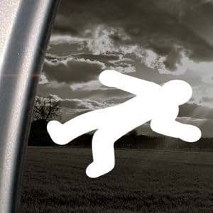 Amazon.com: Dead Body Outline White Sticker Decal Art Bumper Laptop ...