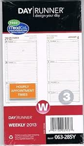 Amazon.com : Day Runner Weekly Planner Refills 063-285Y 2013 ...