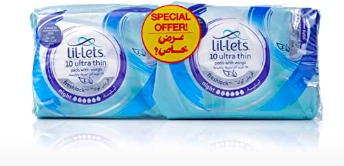 Lil-Lets Freshlock Ultra Thin Night Pads-Pads With Wings for Extra ...
