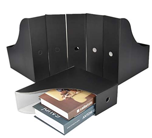 HUAPRINT Black Magazine Holder(6 Pack) Cardboard Magazine File Holder ...