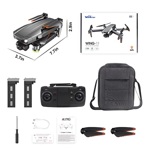 Wipkviey B11 3-Axis Gimbal Drone with 4K Camera, Anti-Shake and Wind ...