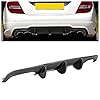 KUAFU Rear Bumper Diffuser Compatible with 2009-2011 Mercedes Benz W204 C63 AMG Spoiler Wing Big ...
