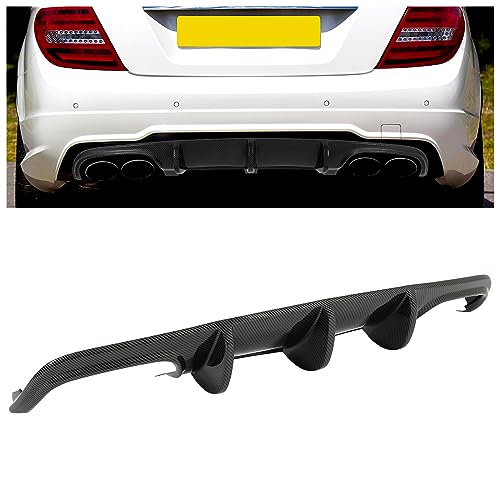 KUAFU Rear Bumper Diffuser Compatible with 2009-2011 Mercedes Benz W204 ...