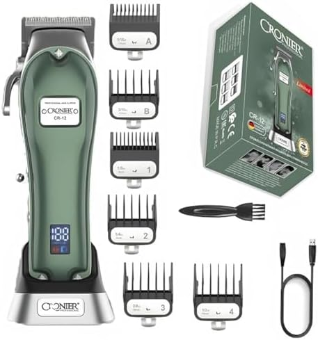 سعر CRONIER Adjustable Cordless Professional Hair Shaver Barber Full ...