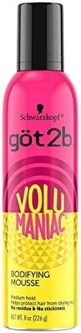 Got2b Volumaniac Bodifying Hair Mousse, 8 Ounce price in Saudi Arabia ...