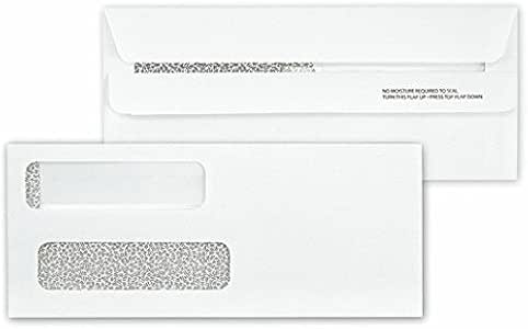 Amazon.com : Business Check Envelopes Double Window Self Seal (100 ...