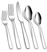 Amazon.com: 40-Piece Silverware Set, HaWare Stainless Steel Flatware ...
