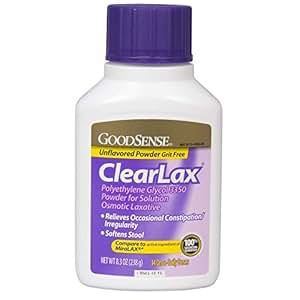Amazon.com: GoodSense Clearlax, Polyethylene Glycol, Osmotic Laxative ...