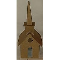 Amazon.com: Putz Style Little Village Cardboard Church With Steeple ...