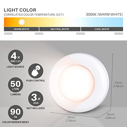 STAR-SPANGLED Tap Light Push Lights Mini Night Touch Light LED Puck ...