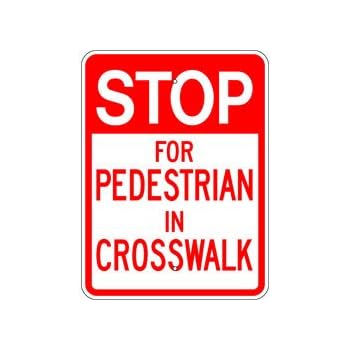 Amazon.com : Metal traffic Sign: Pentagon School/Pedestrian Zone ...