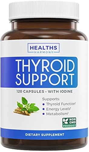 Thyroid Support with Iodine - 120 Capsules (Non-GMO) Improve Your ...