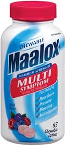 Amazon.com: Maalox Advanced Maximum Strength Antacid & Antigas Chewable ...
