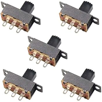 uxcell 20 Pcs SS12F32-G7 2 Position ON/ON 1P2T SPDT Panel Mount Slide Switch Solder Lug ...
