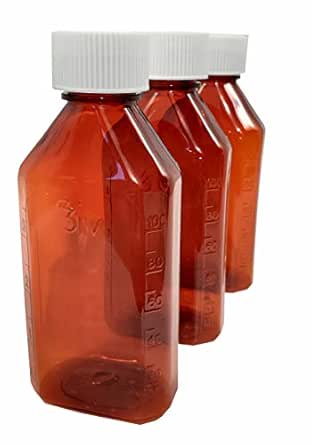 Oval Pharmacy Bottle for Liquid Medicine – Amber Medicine Bottle ...