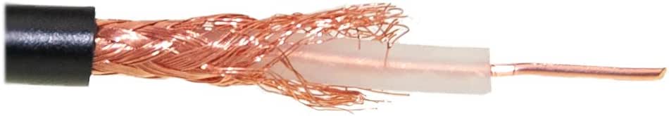 Amazon.com: Bulk RG58/U Coaxial Cable, Black, 20 AWG, Solid Core ...