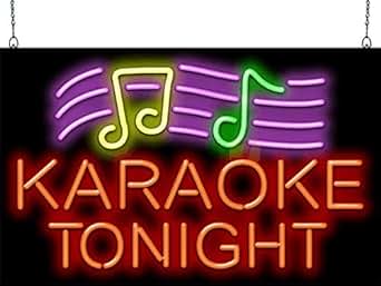 Karaoke Tonight Neon Sign w/Notes - - Amazon.com