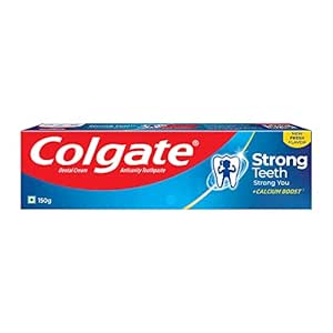 Buy Colgate Strong Teeth, 150g, India’s No: 1 Toothpaste Brand, Calcium ...