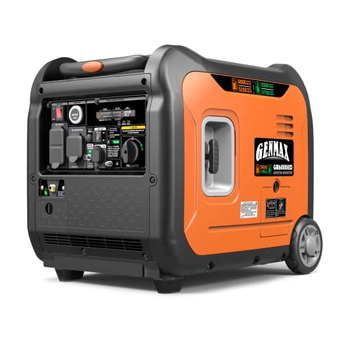 GENMAX Portable Inverter Generator, 6000W Super Quiet Dual Fuel ...